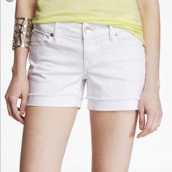 Express | Shorts | Express Womens Jean White Short Shorts Sz | Poshmark